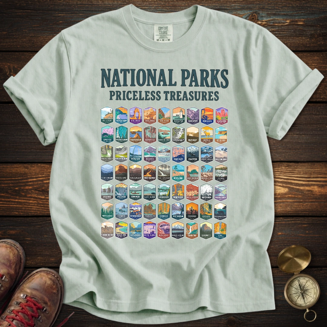 National Parks 63 Priceless Treasures T-Shirt – Summit & Sage